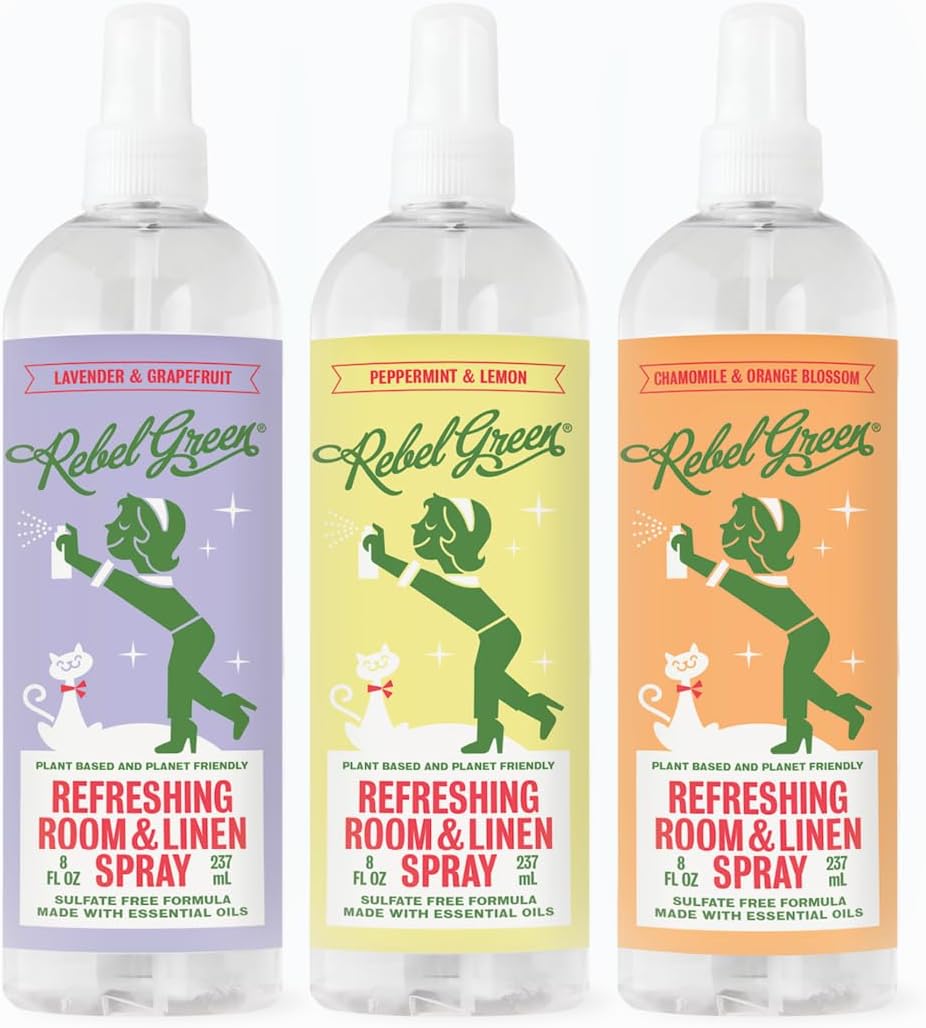 Refreshing Room & Linen Spray - Variety Pack 8 oz (3 pk) – Rebel Green